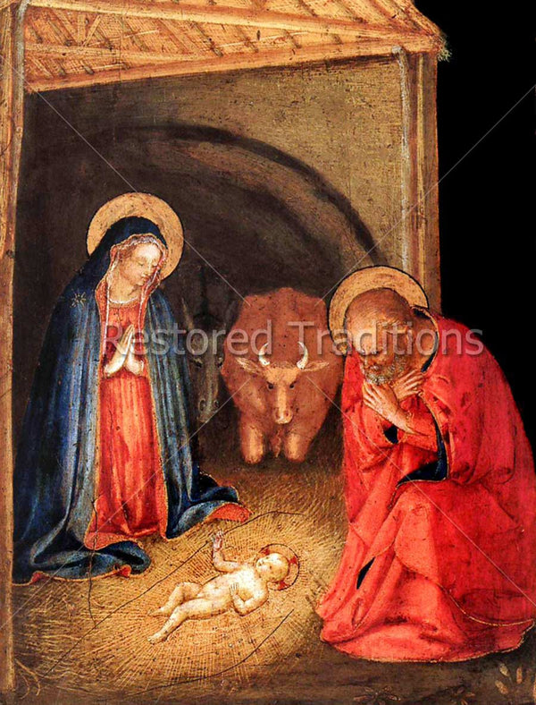 The Nativity, by Angelico | High Resolution Stock Art - Restored Traditions