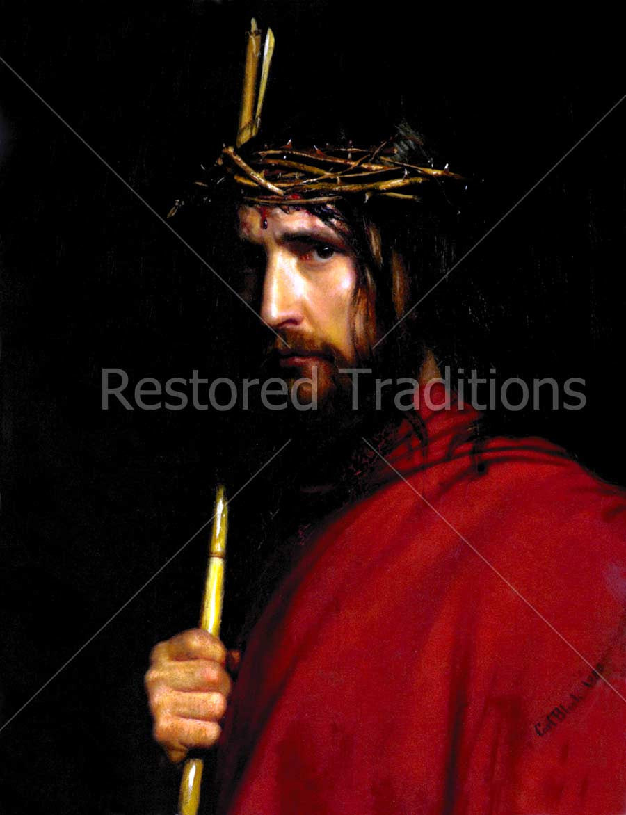Royalty-Free Art Image | Christ Wearing Crown of Thorns, by Carl Bloch ...
