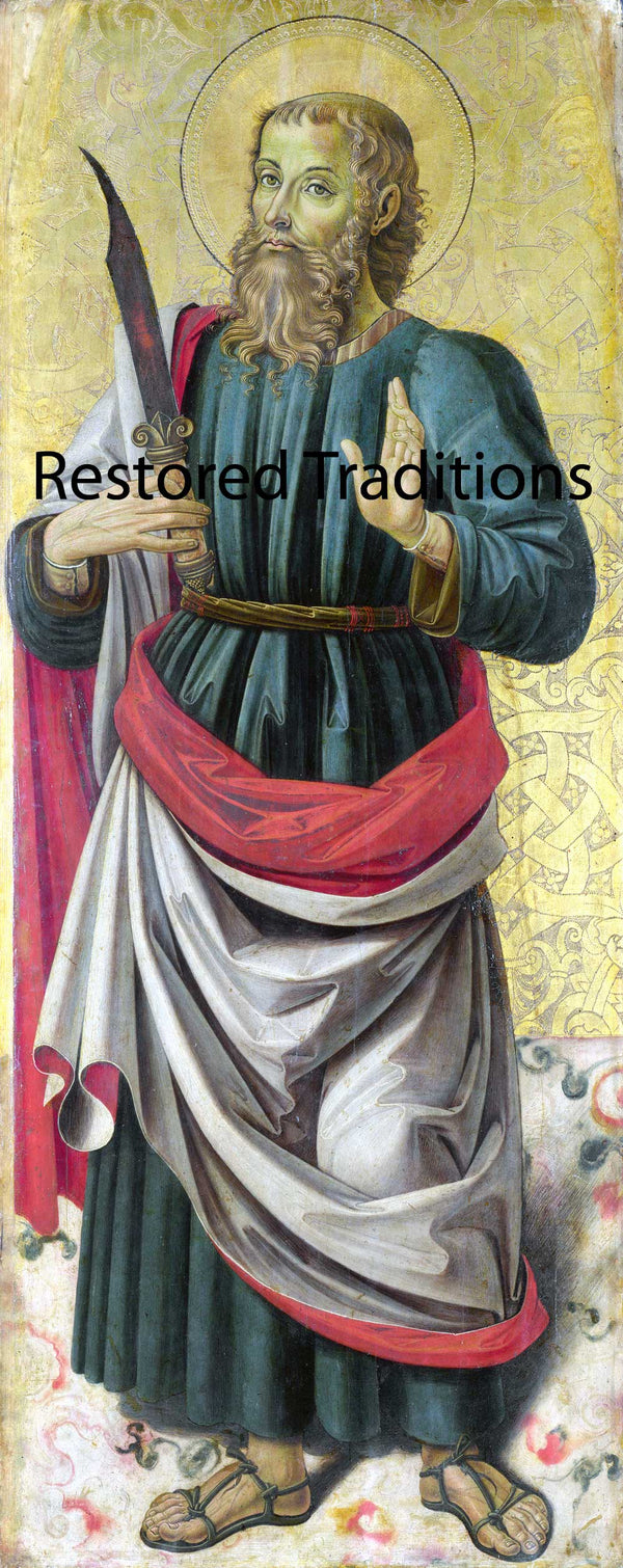 Saint Bartholomew | Stock Art Portrait in High Resolution - Restored ...