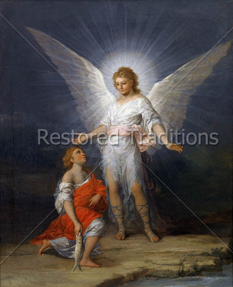 Tobias and the Archangel Raphael, by Goya | Hi-Res Image Download ...
