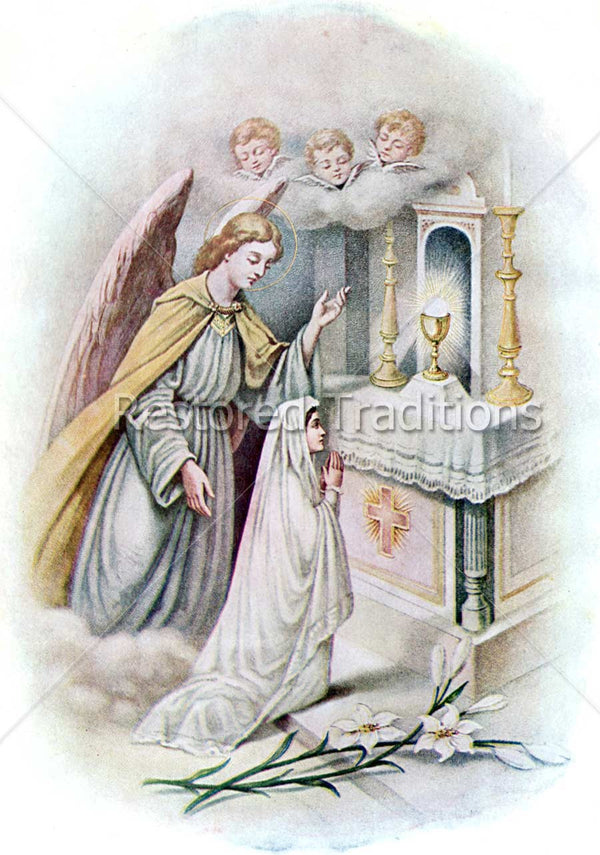 First Communicant Before the Altar | High Resolution Image - Restored ...