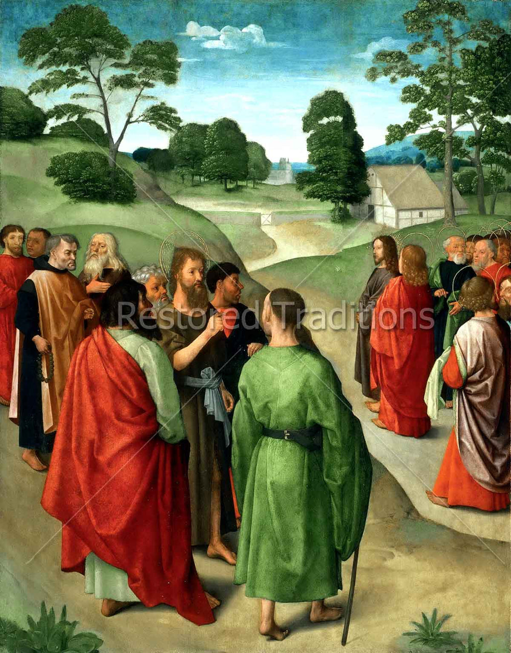 Saint John the Baptist Pointing to Christ | High Resolution Stock Art ...