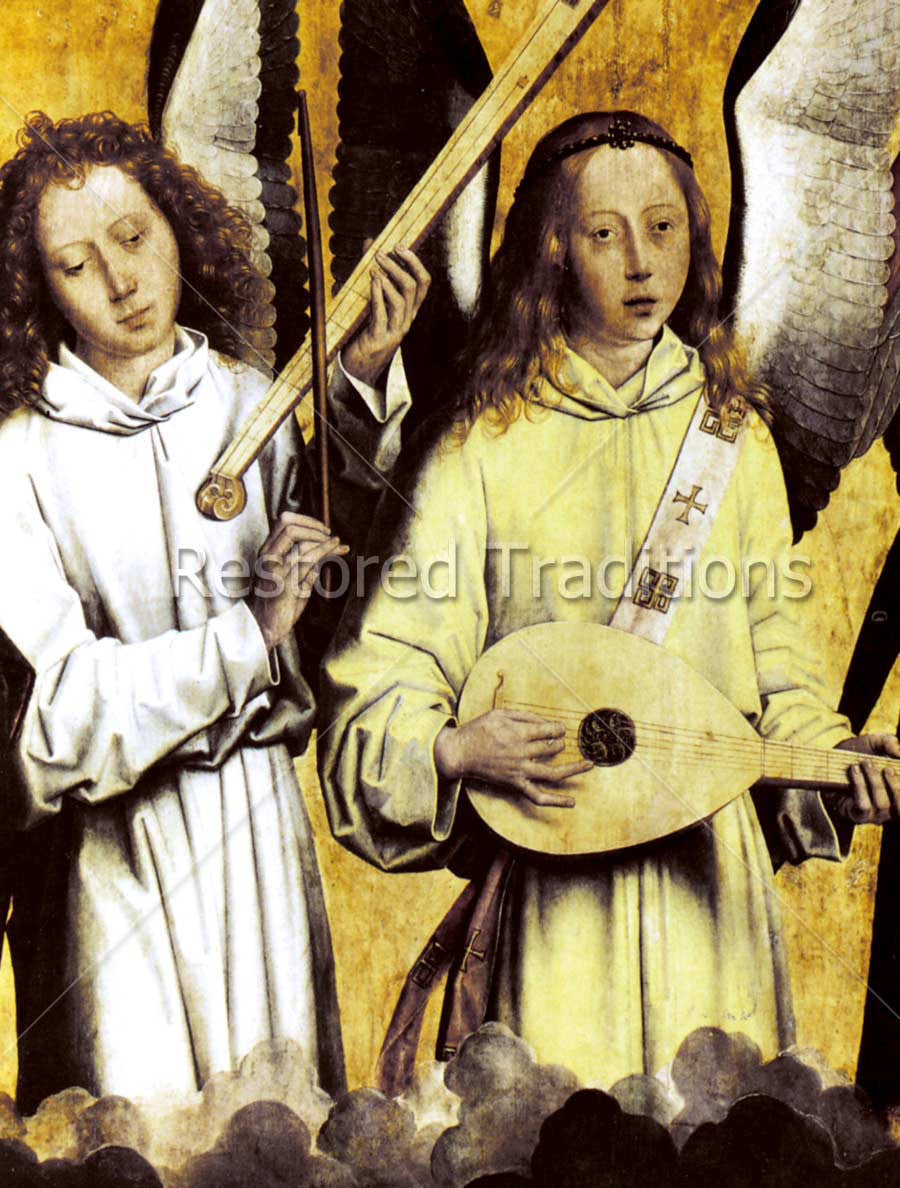Royalty-Free Image of Angel Musicians (detail) | Artist Hans Memling ...