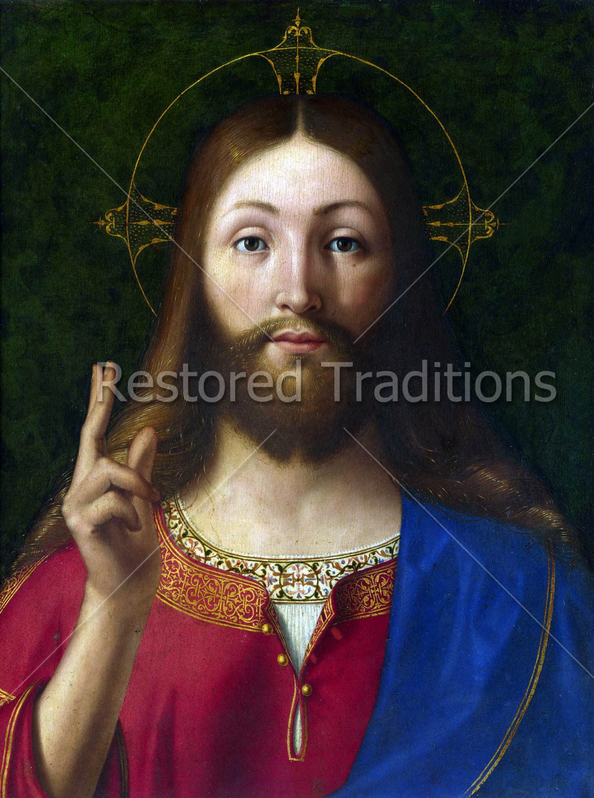 High Resolution Image | Jesus Christ Gives His Blessing - Restored ...