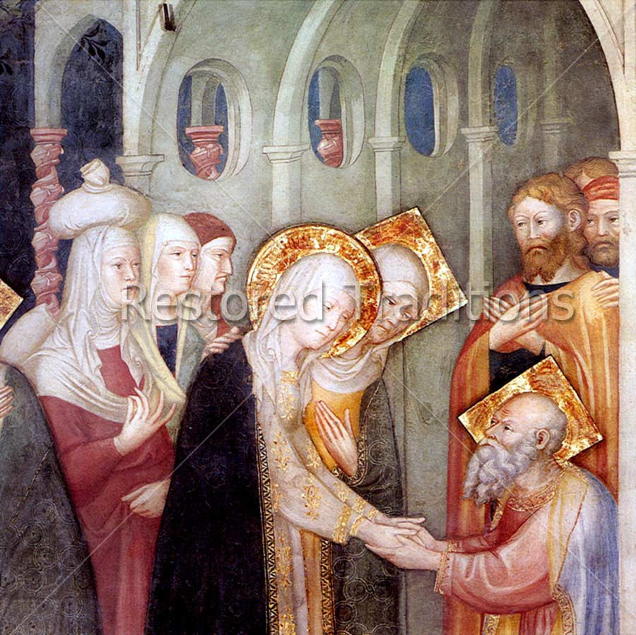 Mary and Elizabeth with Zachariah | High Resolution Image - Restored ...