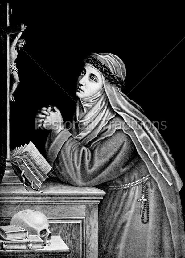 St. Catherine of Siena | High Resolution Stock Art - Restored Traditions