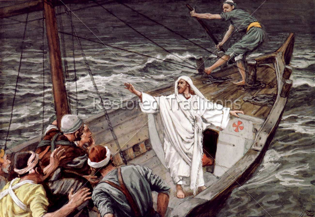 High Resolution Image | Jesus Calming the Tempest, by Tissot - Restored ...