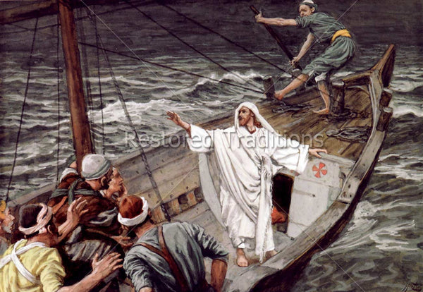 High Resolution Image | Jesus Calming the Tempest, by Tissot - Restored ...