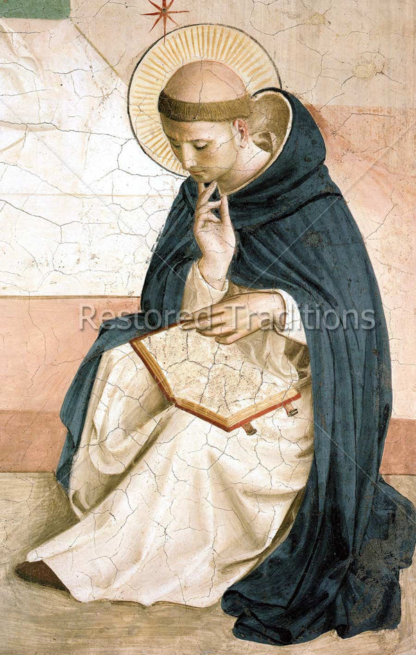 St. Dominic, by Angelico | High Resolution Stock Art - Restored Traditions