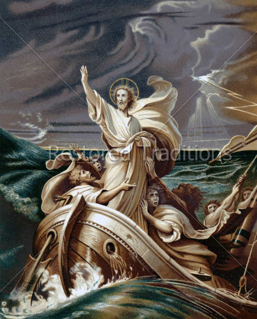 Jesus Calms the Storm | Stock Art in High Resolution - Restored Traditions
