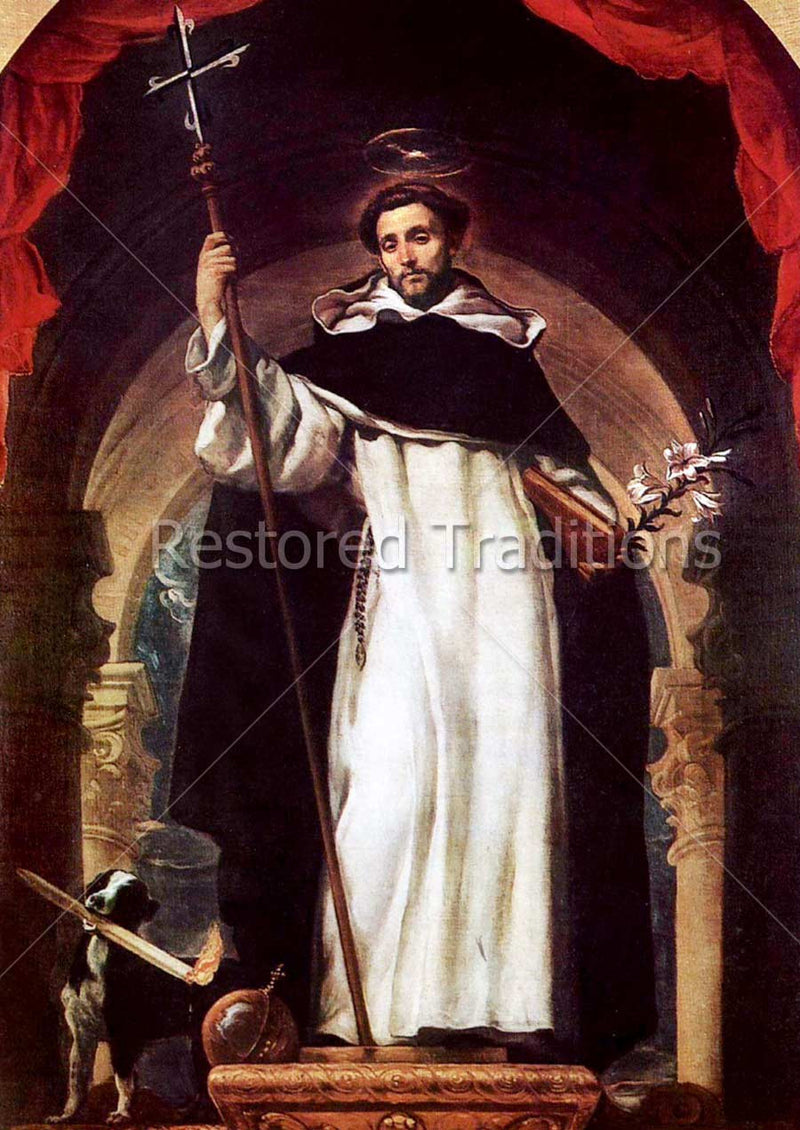 High Resolution Image | St. Dominic Holding a Crucifix - Restored ...