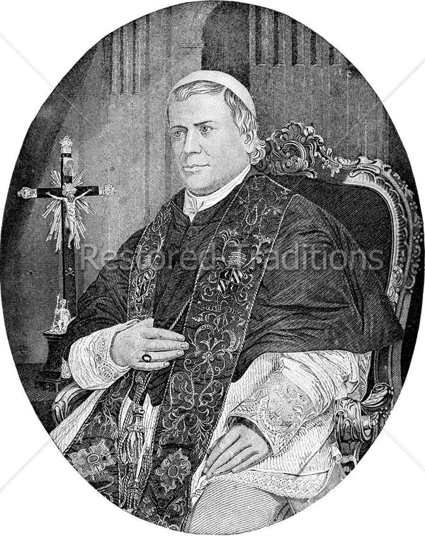 Pope Pius IX | High Resolution Stock Art - Restored Traditions