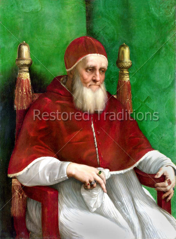 Pope Julius II, by Raphael | High Resolution Stock Art - Restored ...