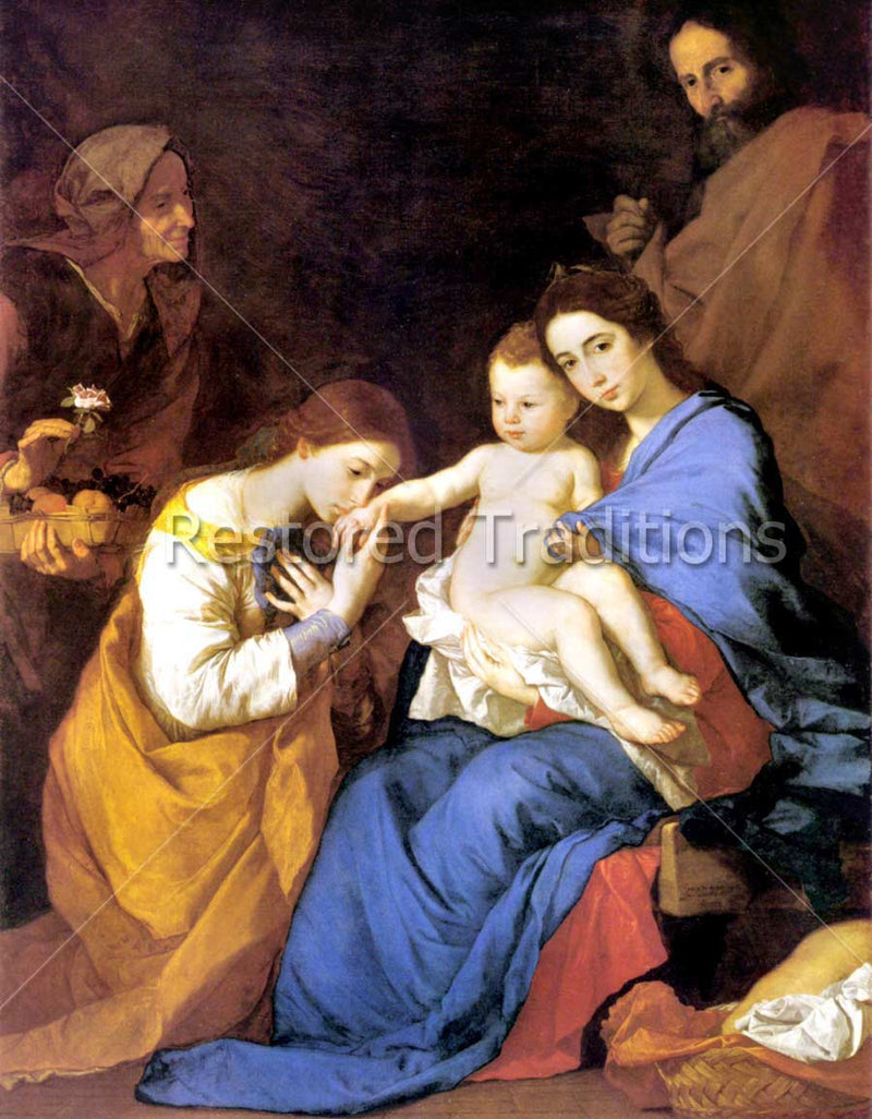 The Holy Family With Sts. Catherine & Anne, Ribera | Quality Image ...